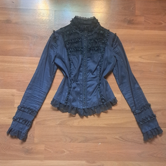 Lip Service | Tops | Rare Vintage Lip Service Black Victorian Gothic ...